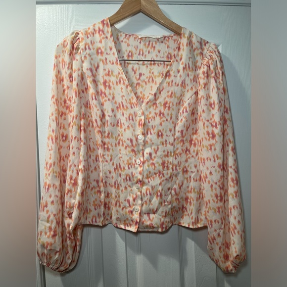 Lush | Tops | Colorful Leopard Print Blouse | Poshmark